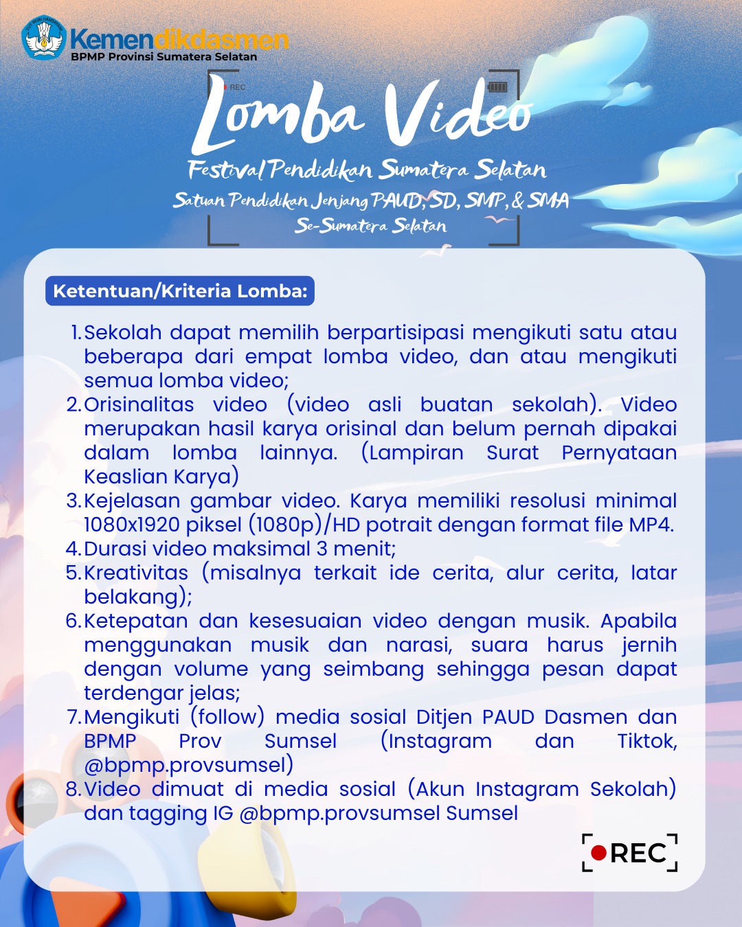 Lomba Festival Pendidikan Sumatera Selatan | BPMP Provinsi Sumatera Selatan